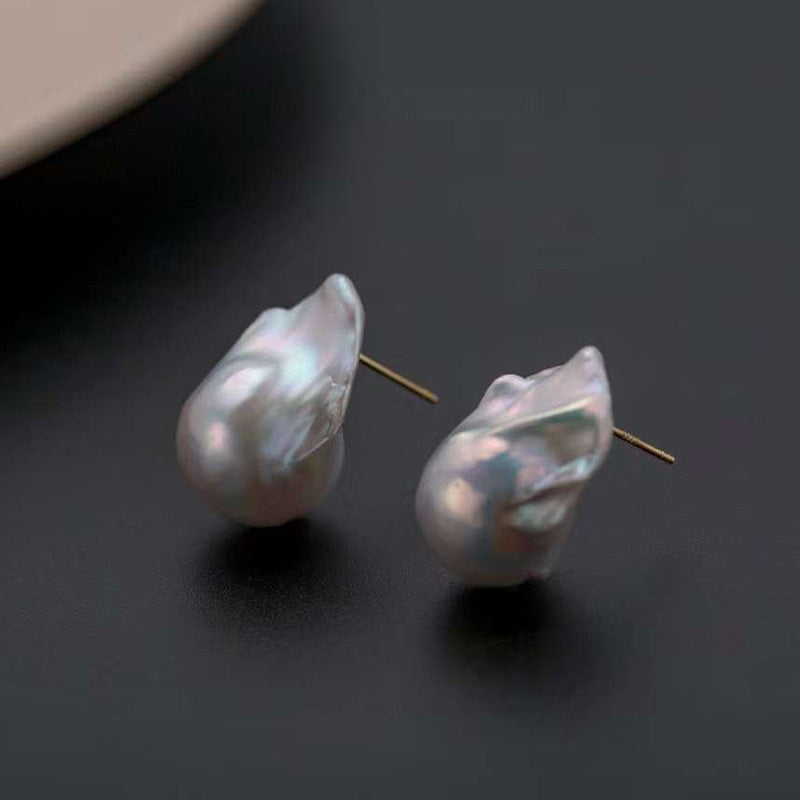 Natural Baroque Pearl Stud Earrings– Wool's Life